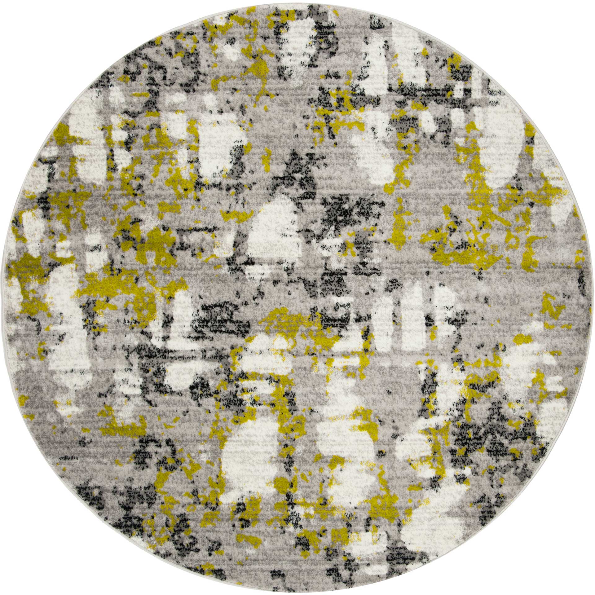 Skyler Gray/Green Round Rug - Froy.com