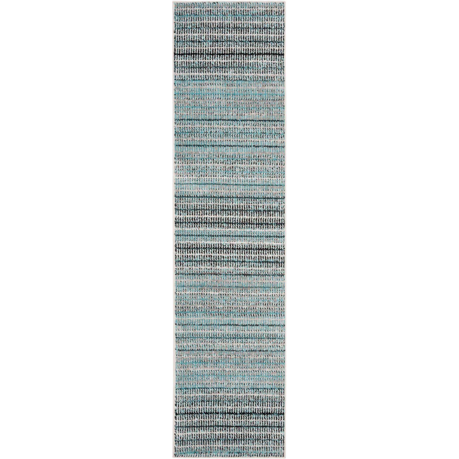 Skyler Blue/Gray Runner Rug - Froy.com