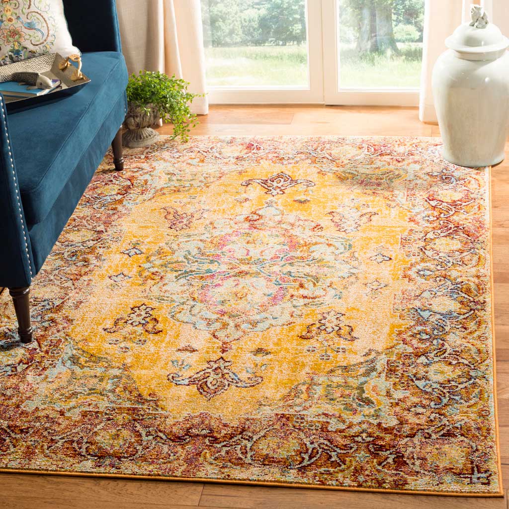 Savannah Yellow/Orange Area Rug - Froy.com
