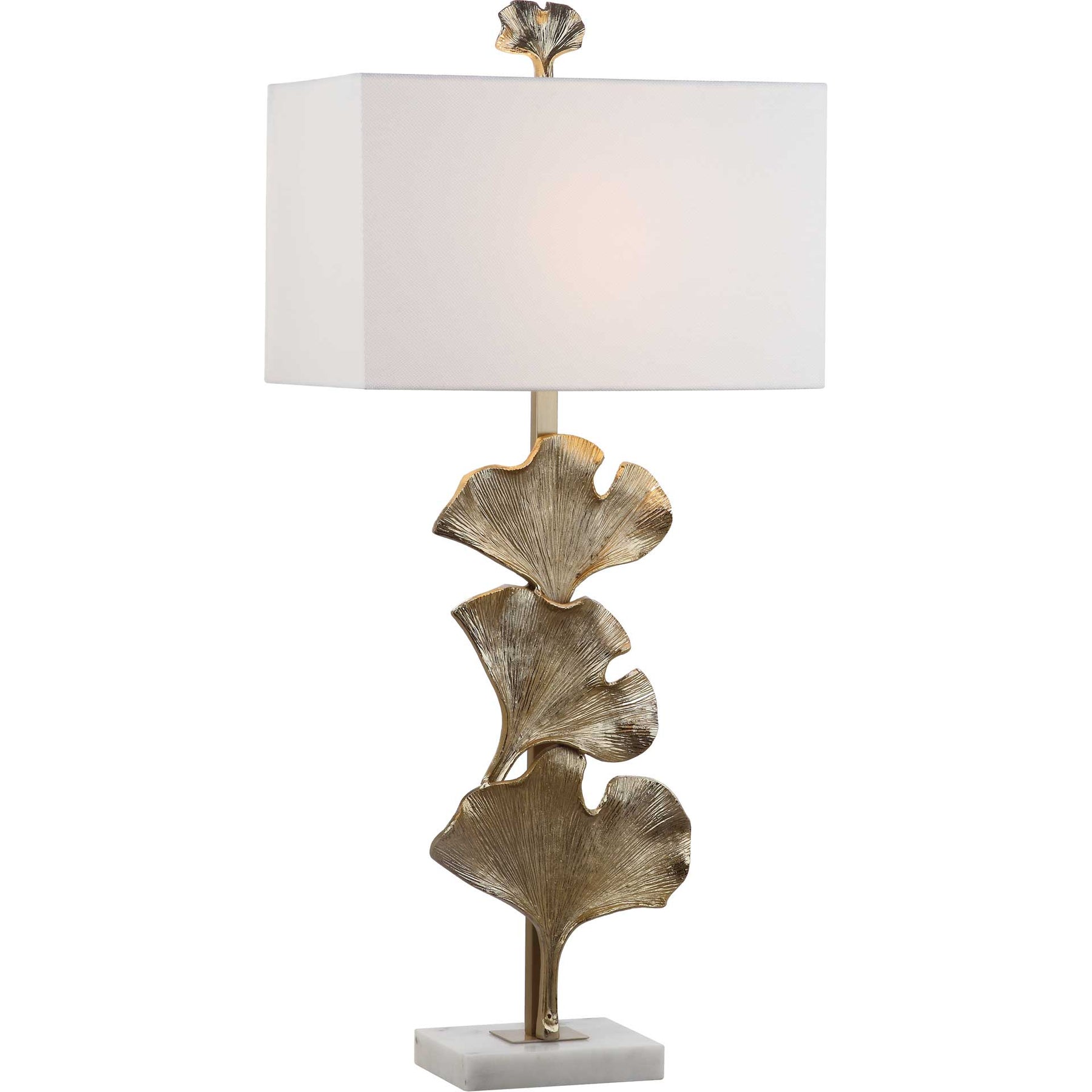 Tano Ginkgo Leaf Table Lamp Antique Gold - Froy.com