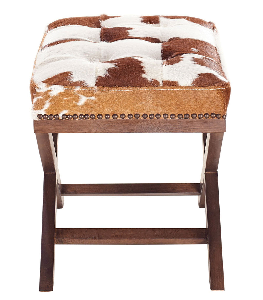 Morning X Genuine Cowhide Ottoman - Froy.com