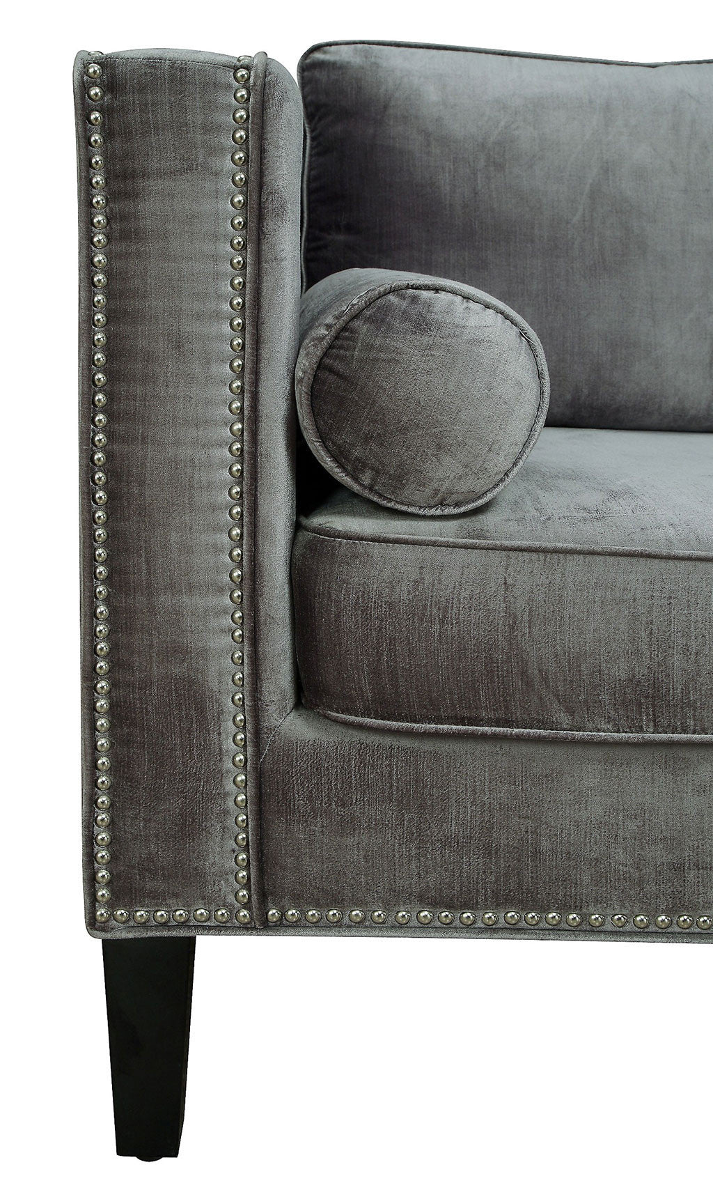Cole Gray Velvet Sofa - Froy.com