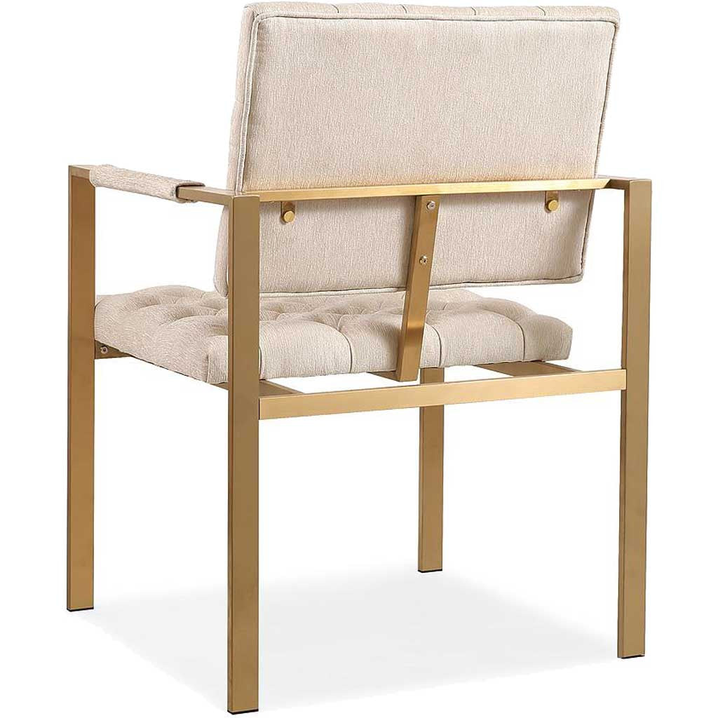 Essex Cream Velvet Chair Gold - Froy.com