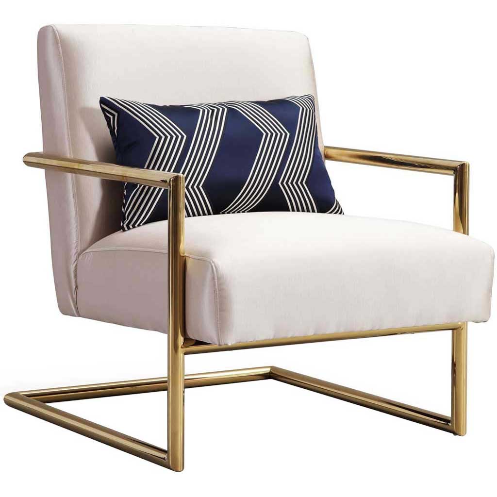 Ellen Beige Linen Chair - Froy.com