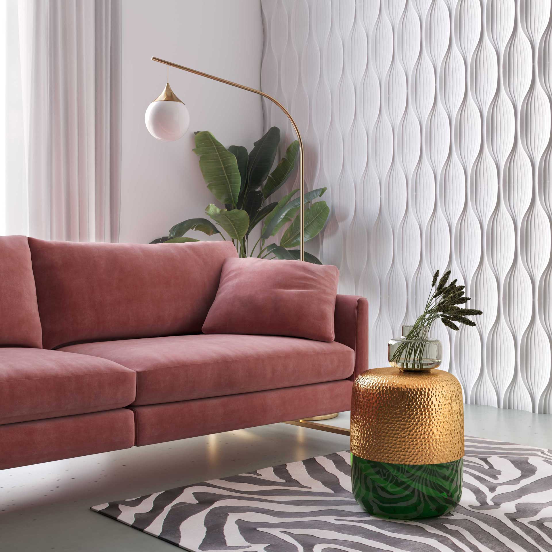 Madison Velvet Sofa Rose - Froy.com