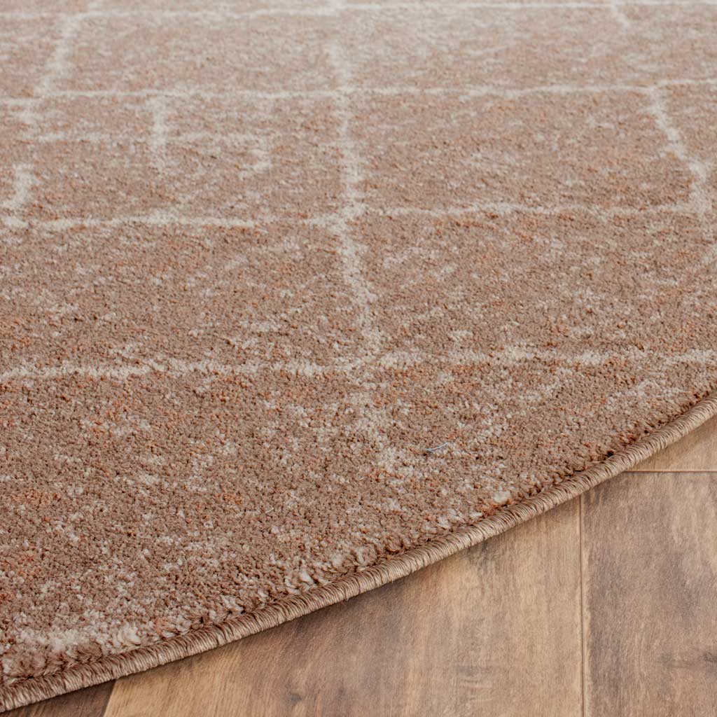Tunisia Brown Round Rug - Froy.com