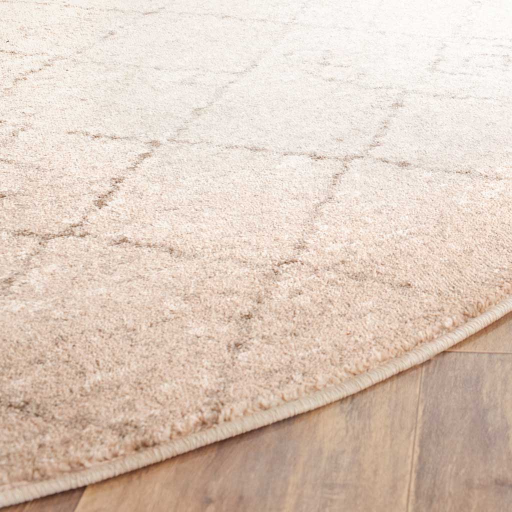 Tunisia Ivory Round Rug - Froy.com