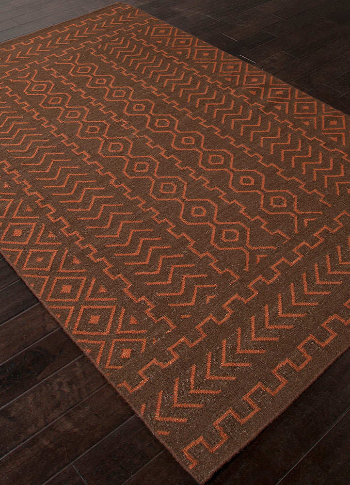 Urban Bungalow Doha Dark Chocolate/Merlot Red Area Rug - Froy.com