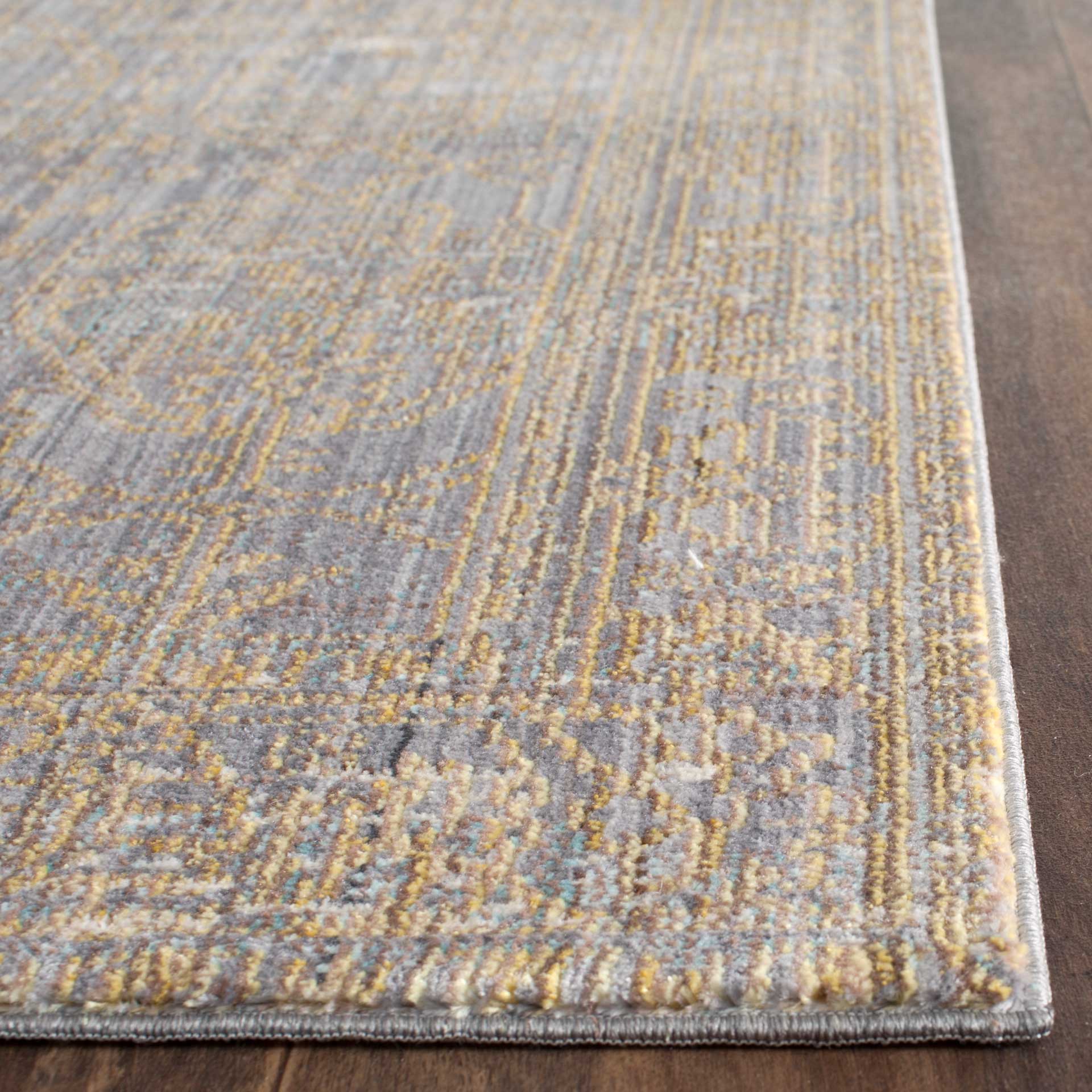 Valencia Gray/Gold Runner Rug - Froy.com