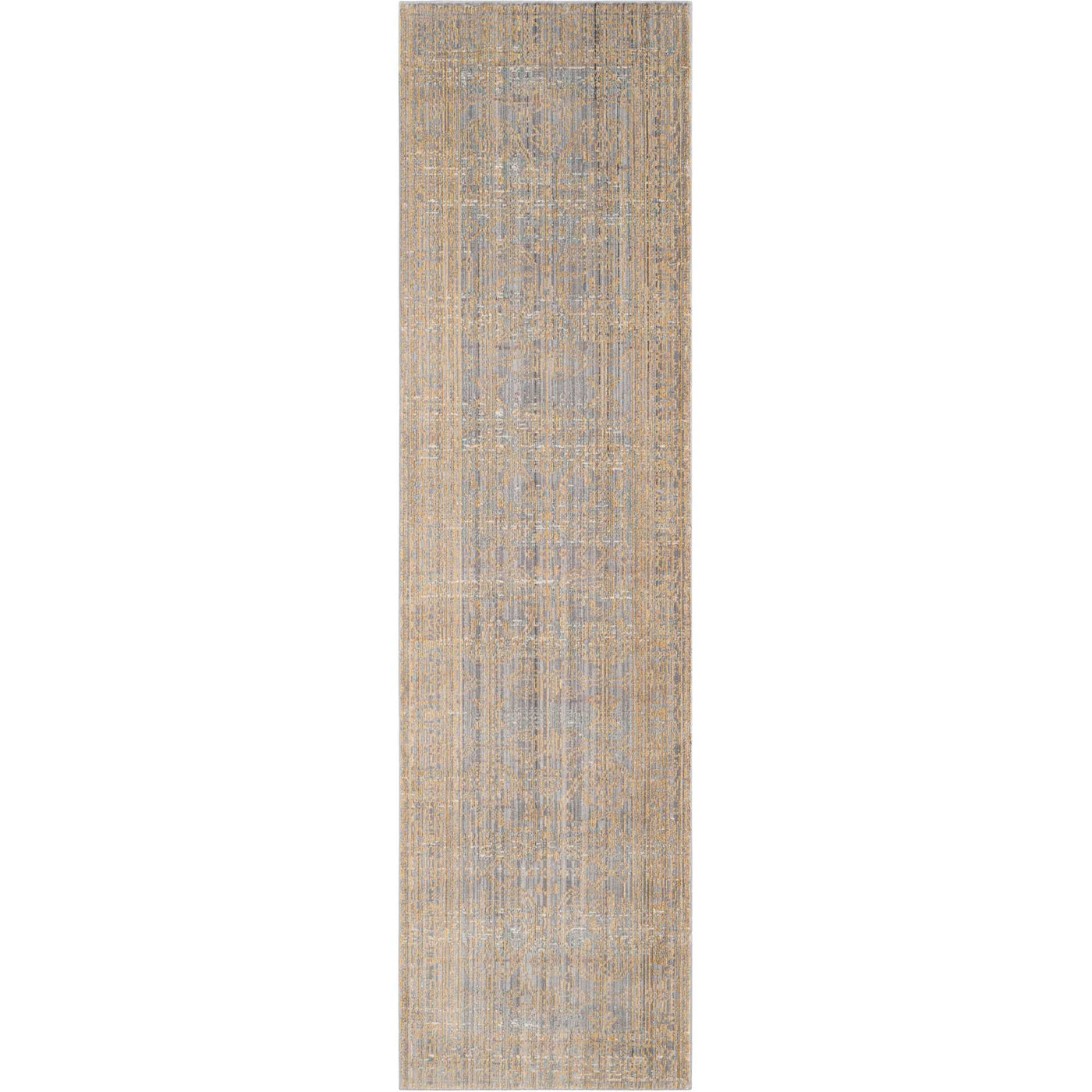 Valencia Gray/Gold Runner Rug - Froy.com