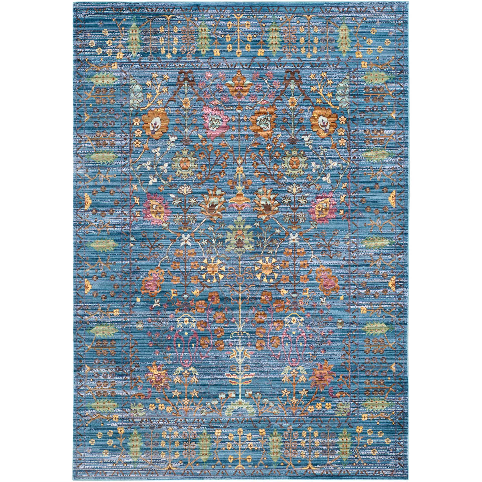 Valencia Blue/Multi Area Rug - Froy.com