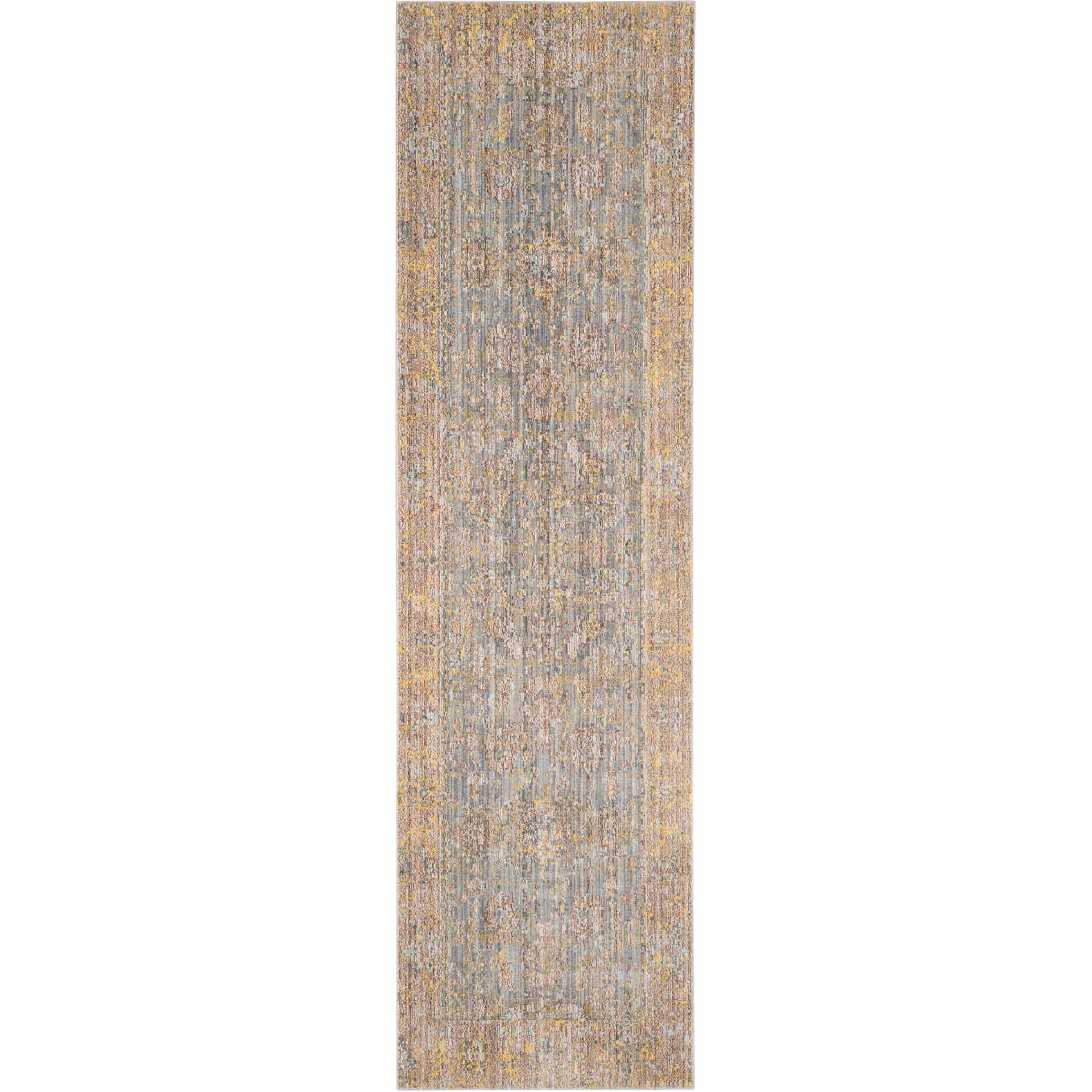 Valencia Gray/Yellow Runner Rug - Froy.com