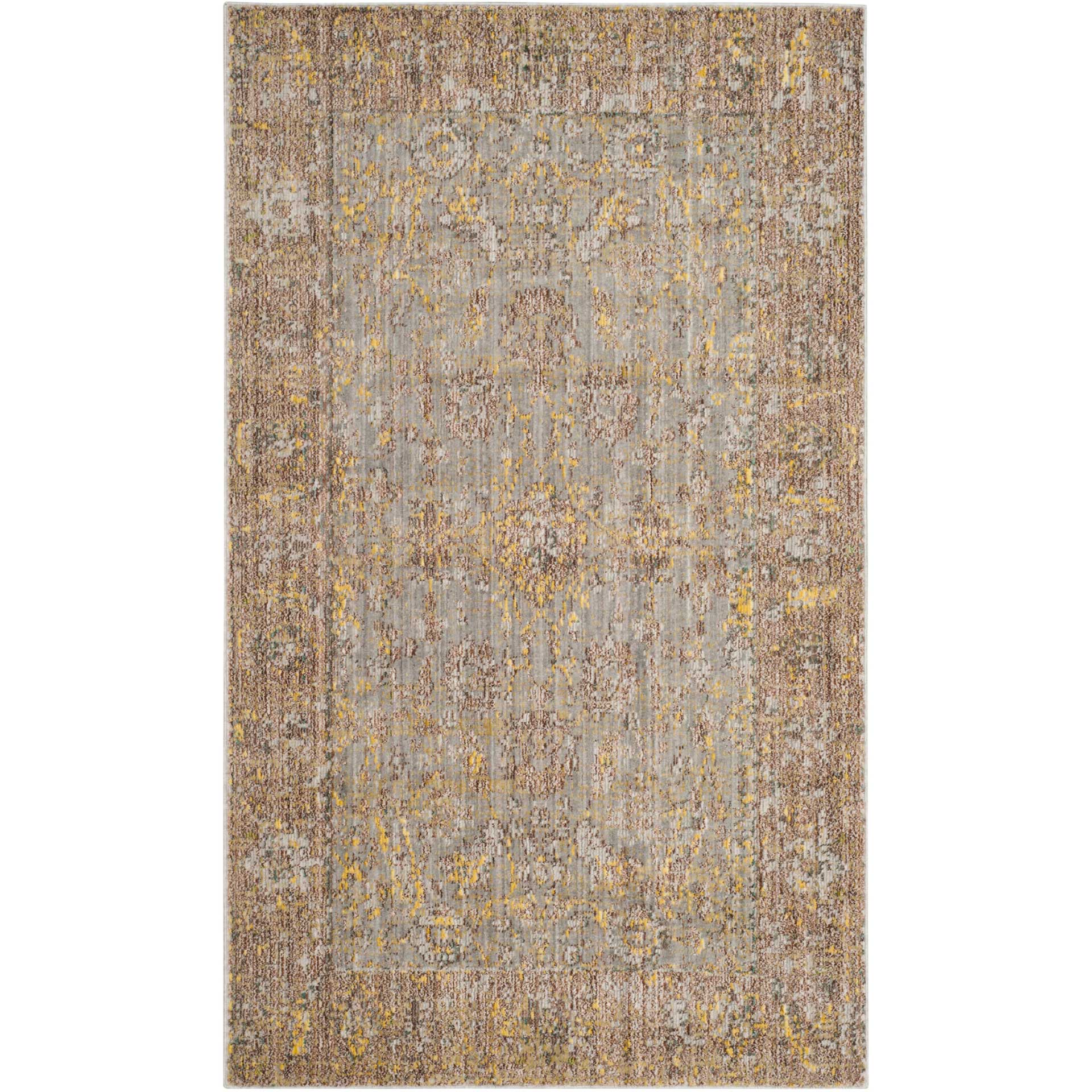 Valencia Gray/Yellow Area Rug - Froy.com