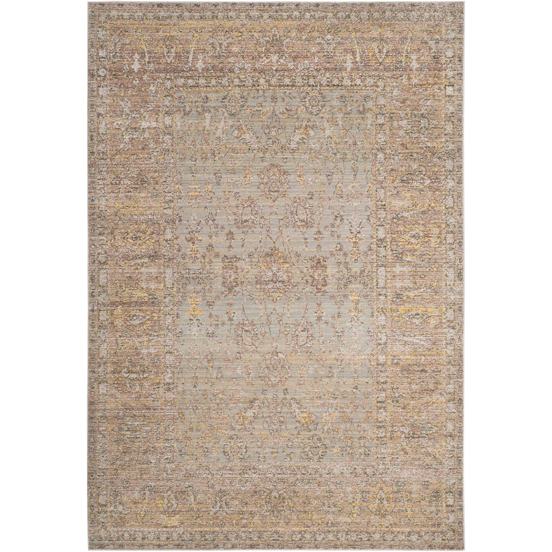 Valencia Gray/Yellow Area Rug - Froy.com