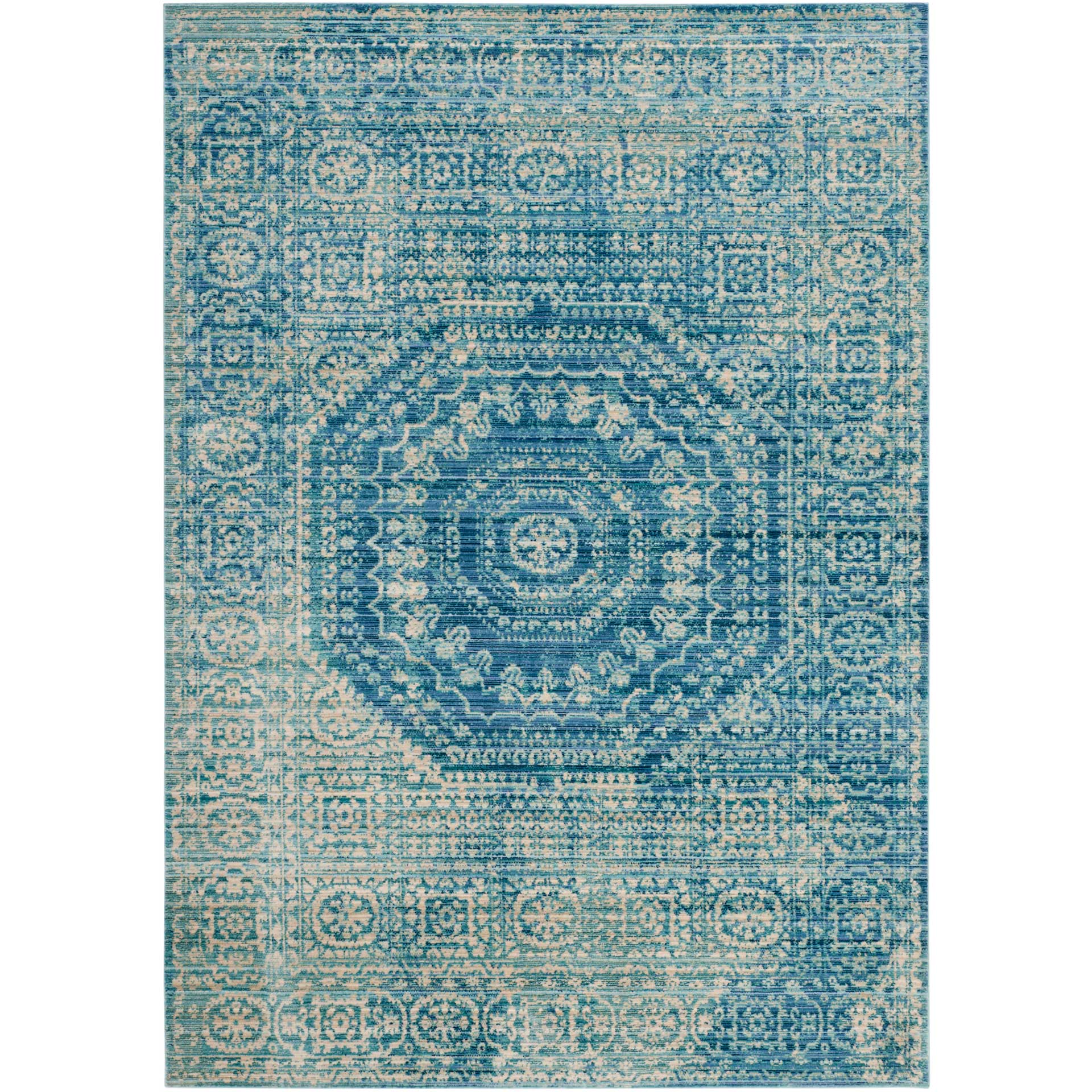 Valencia Blue/Ivory Area Rug - Froy.com