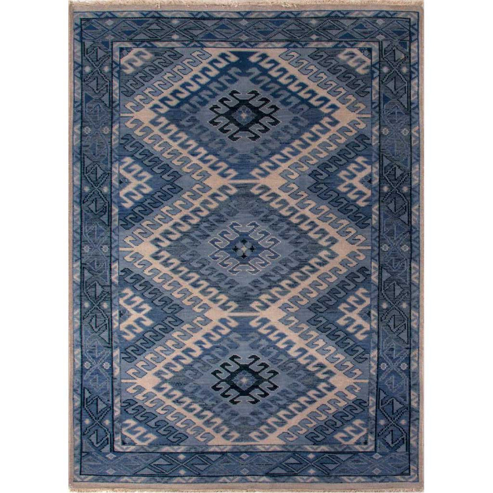 Village Hobbs Dusty Blue/Blue Heaven Area Rug - Froy.com