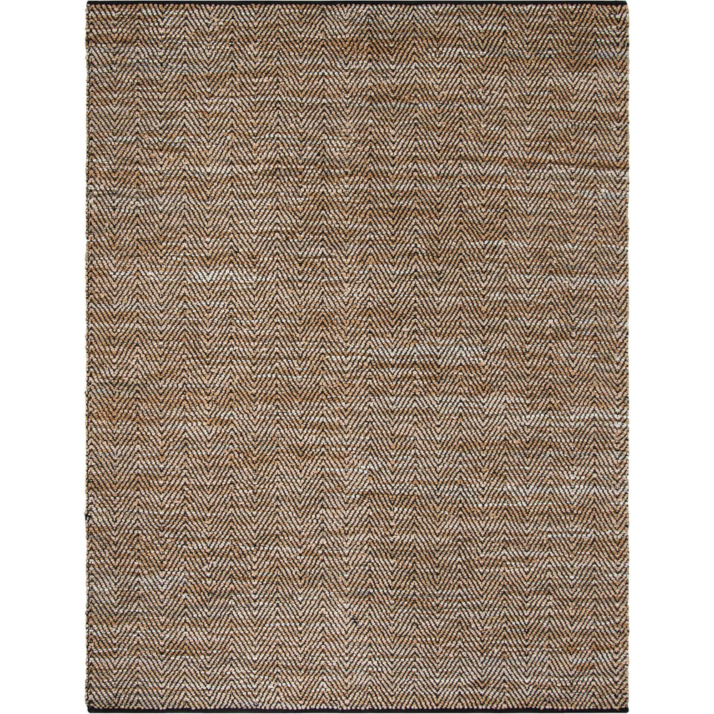 Vintage Leather Chevron Beige/Black Area Rug - Froy.com