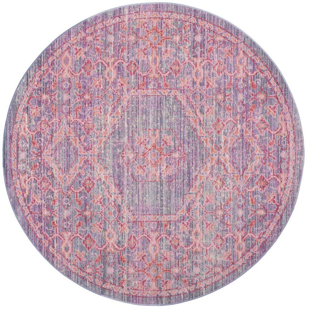 Windsor Lavender/Fuchsia Round Rug - Froy.com