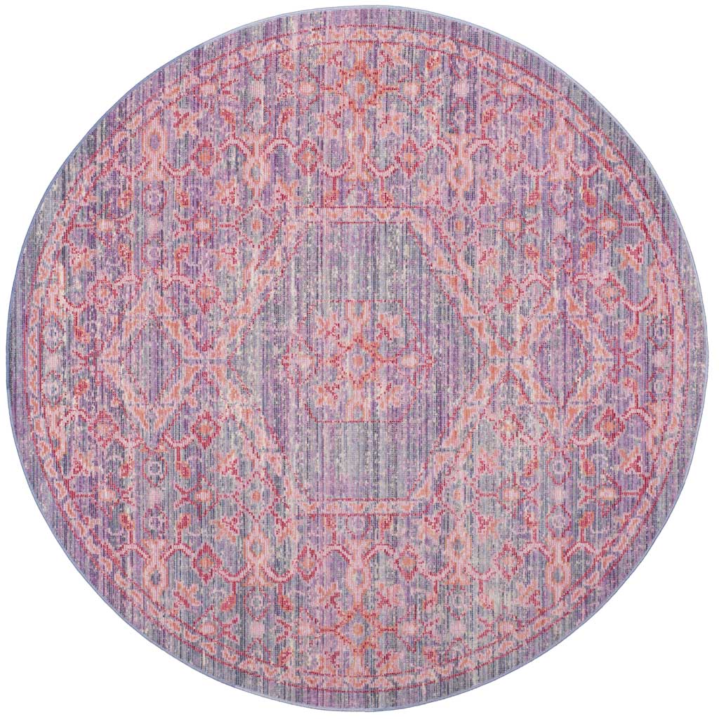 Windsor Lavender/Fuchsia Round Rug - Froy.com