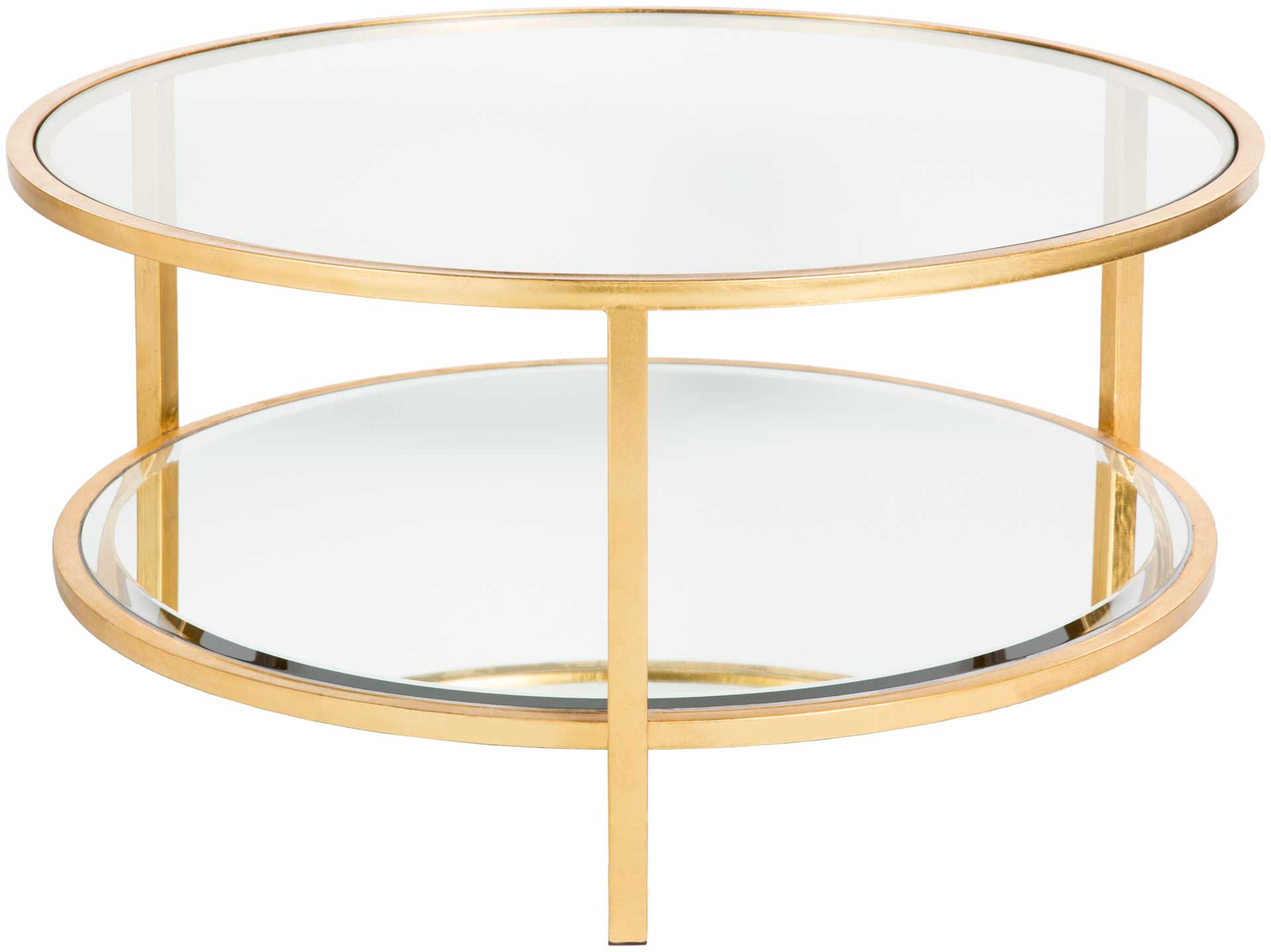 Asher Coffee Table Gold/Clear - Froy.com
