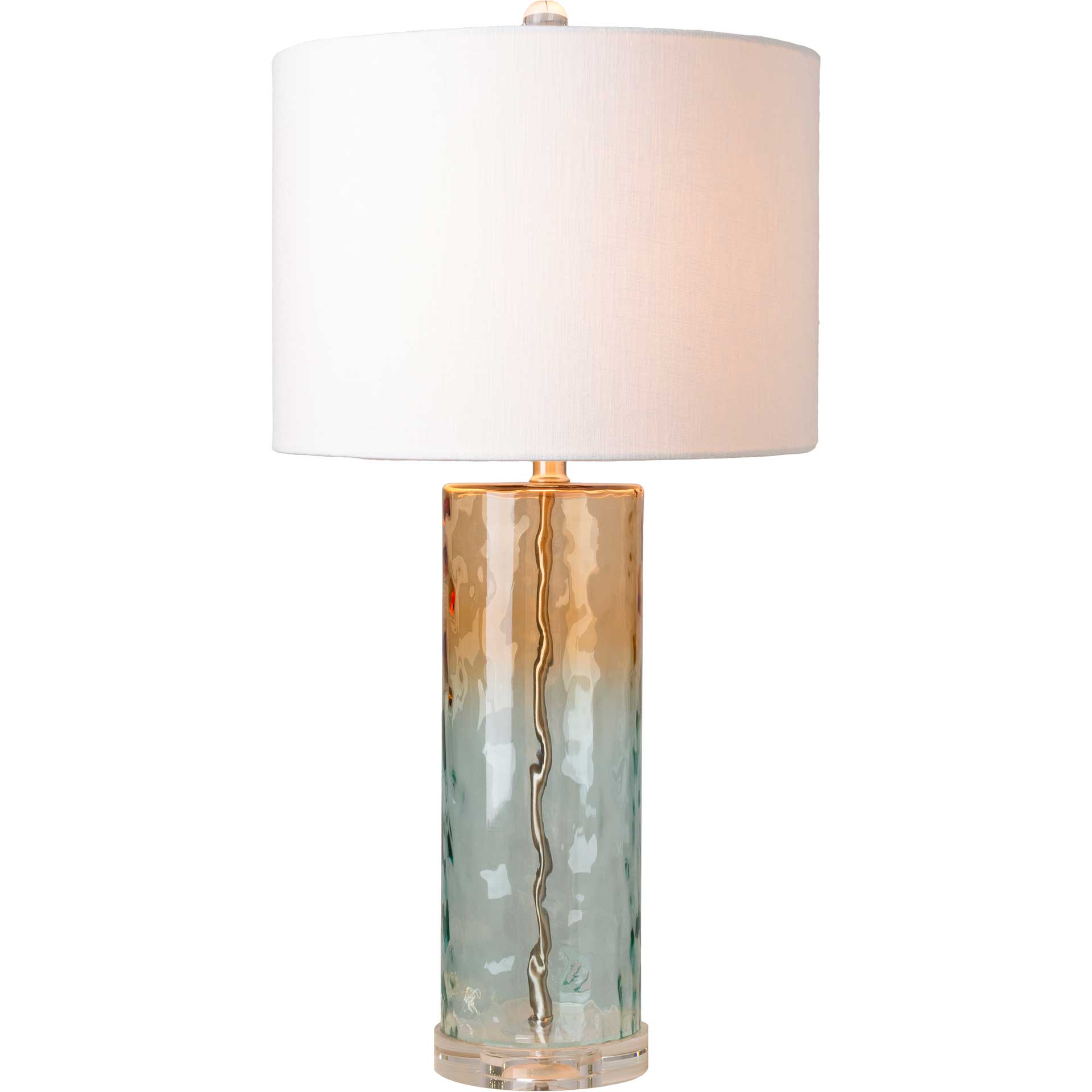 Ava Table Lamp Camel/White/Aqua - Froy.com