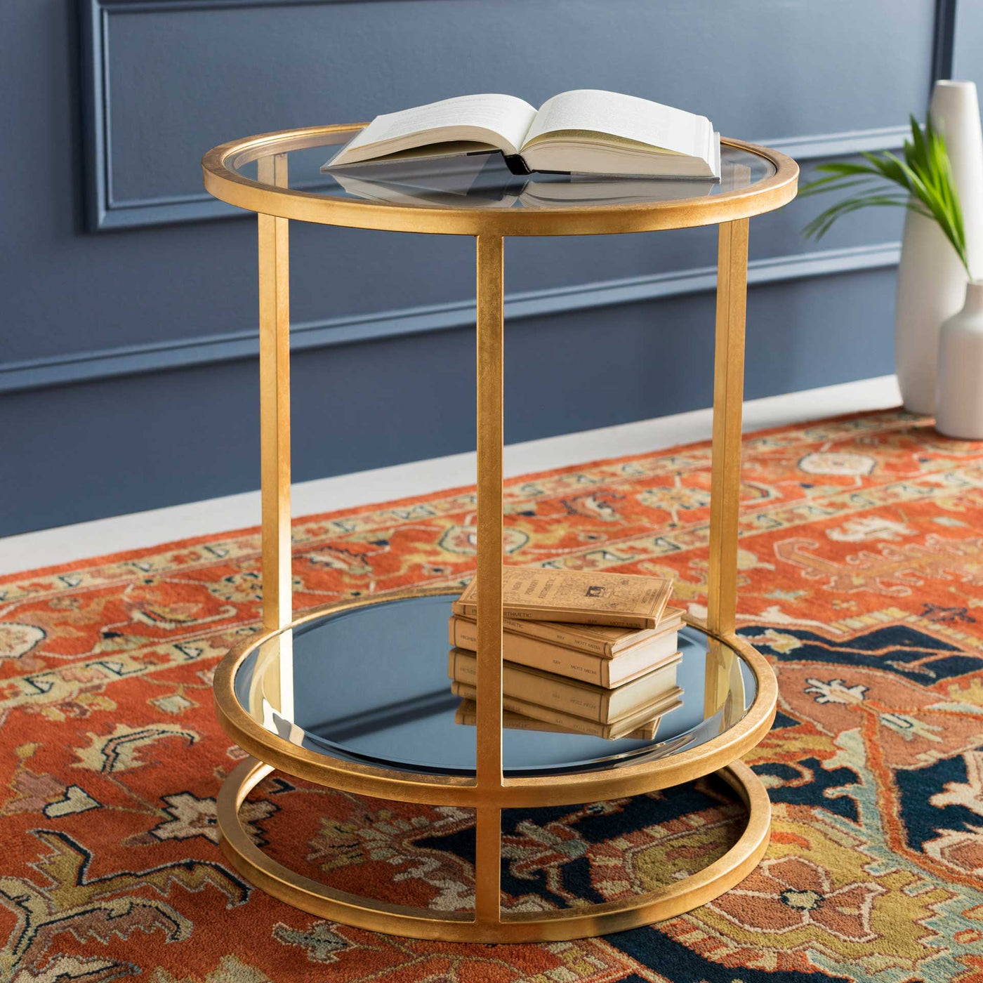 Asher Side Table Gold/Clear - Froy.com