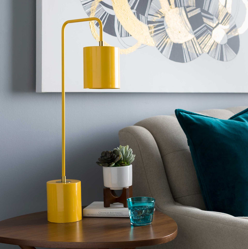 Bobby Table Lamp Bright Yellow/Yellow/Brass - Froy.com