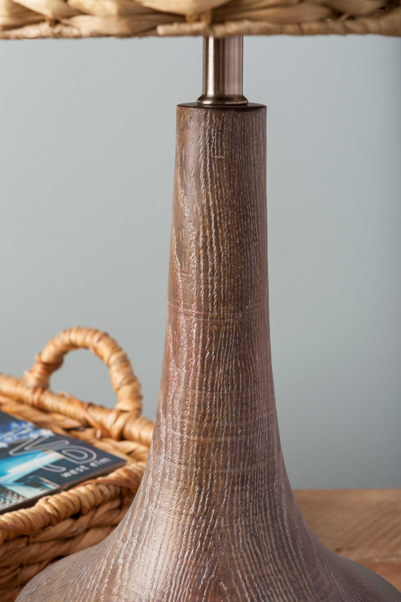Callum Table Lamp Camel/Slate Gray/Natural - Froy.com