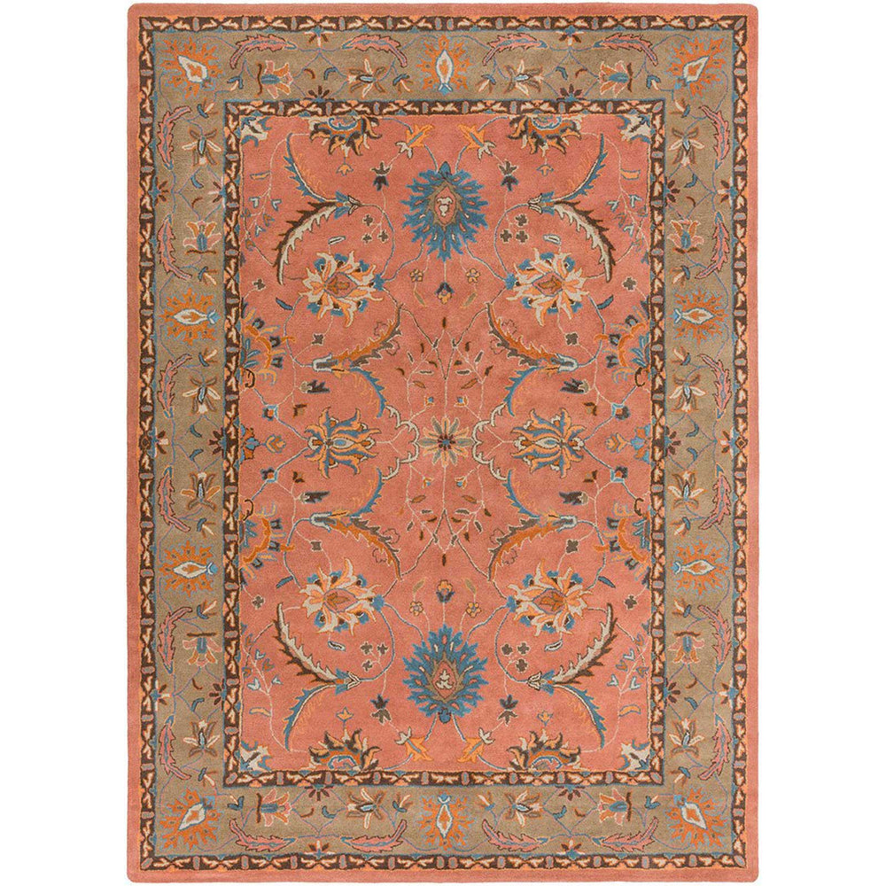 Clifton Rust/Charcoal Area Rug - Froy.com