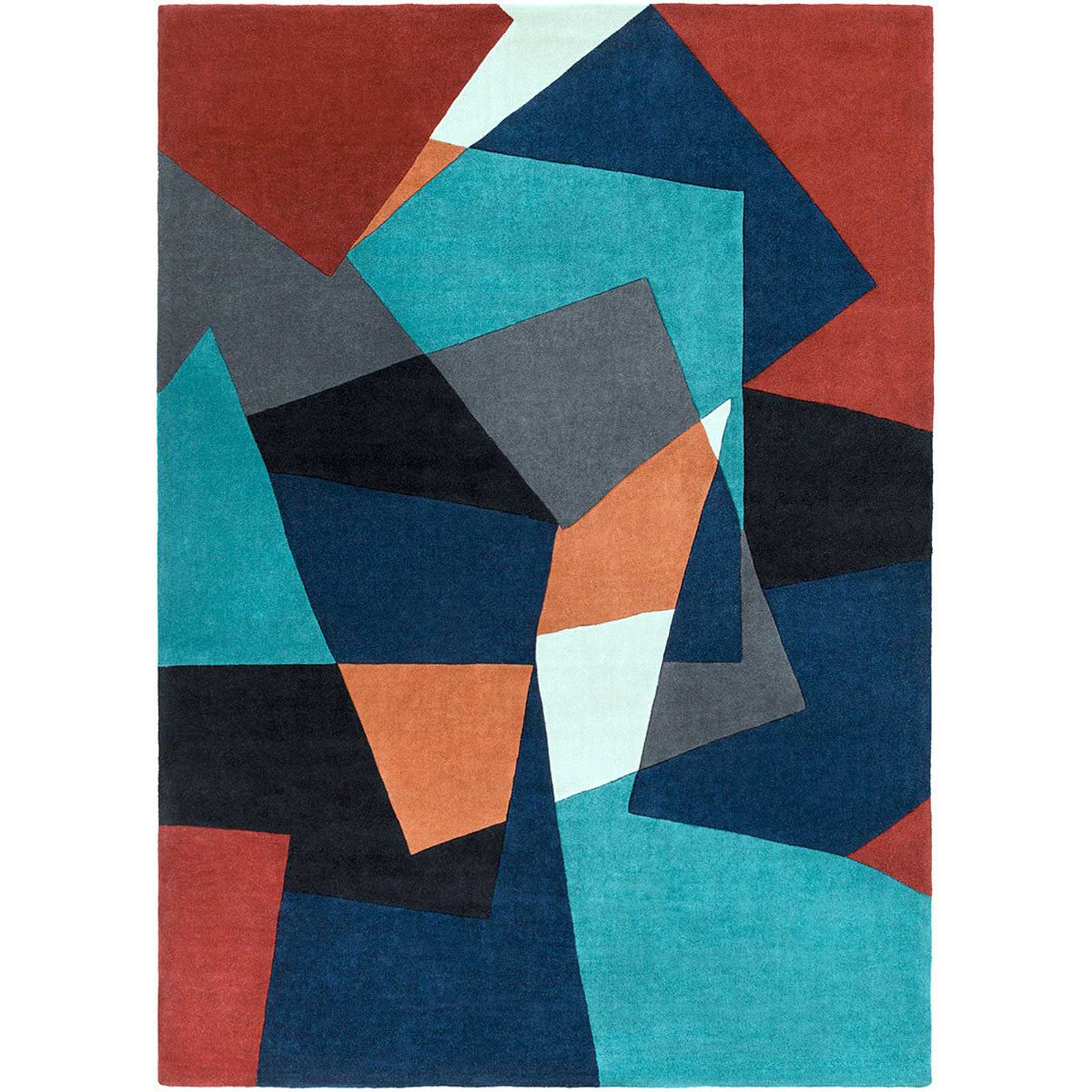 Cosmopolitan Rust/Navy Area Rug - Froy.com
