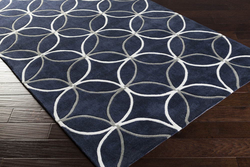 Cosmopolitan Gray/Navy Area Rug - Froy.com