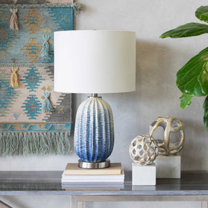 Adelaide Table Lamp Navy/White/Blue - Froy.com