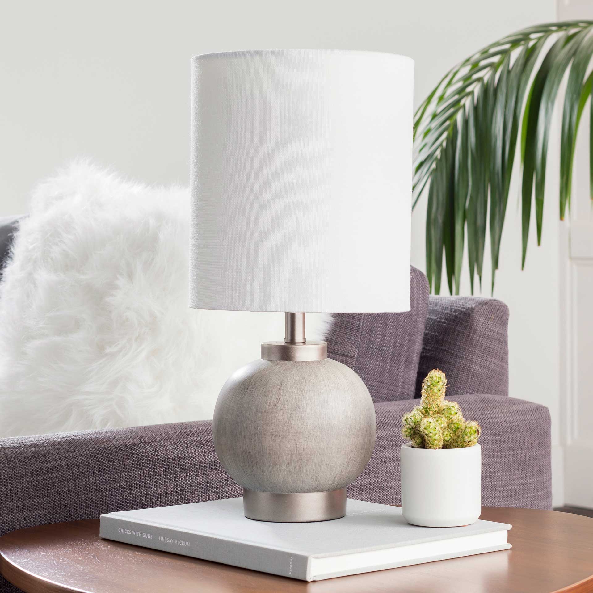 Denver Table Lamp Charcoal/White/Gray - Froy.com