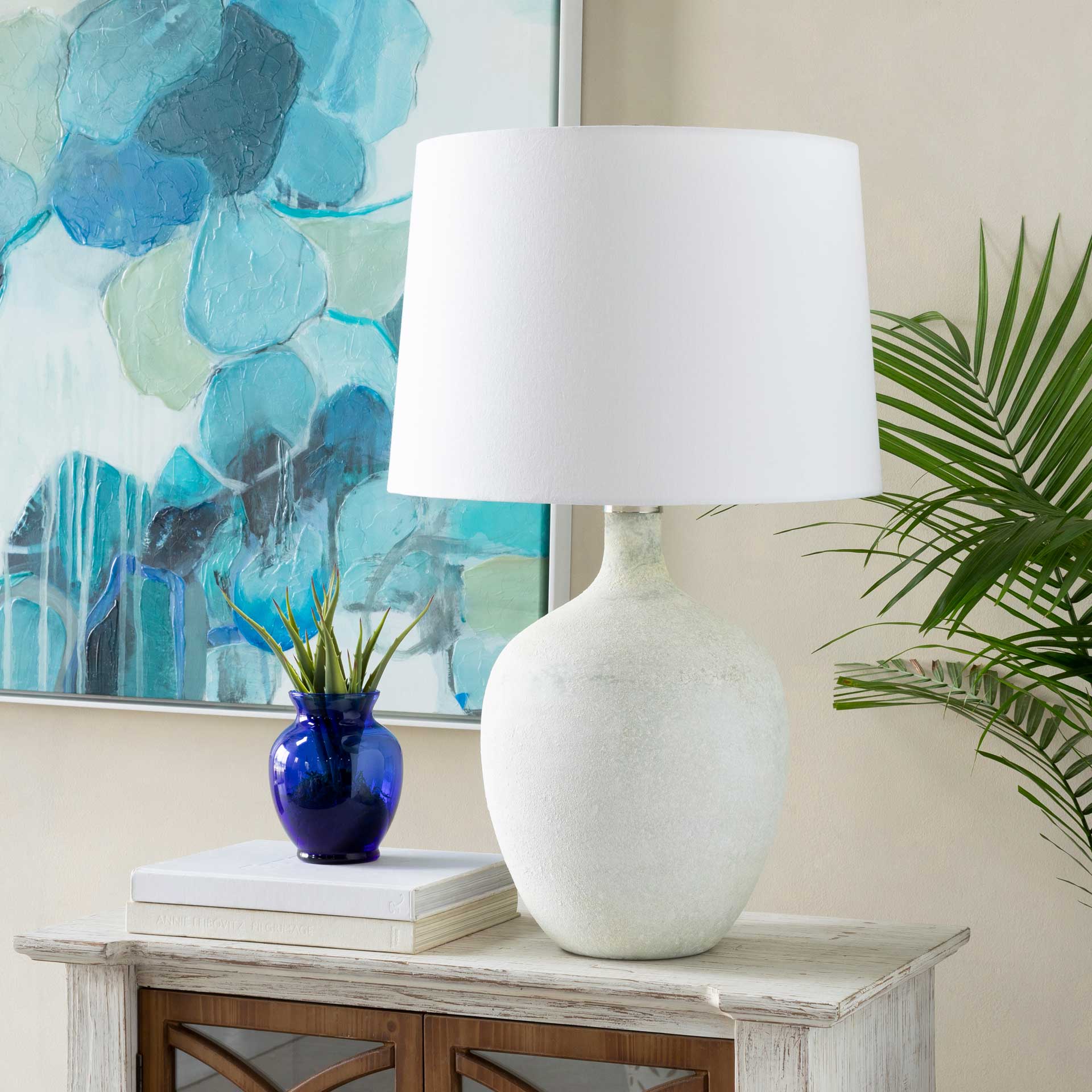 Duke Table Lamp Ivory/White - Froy.com