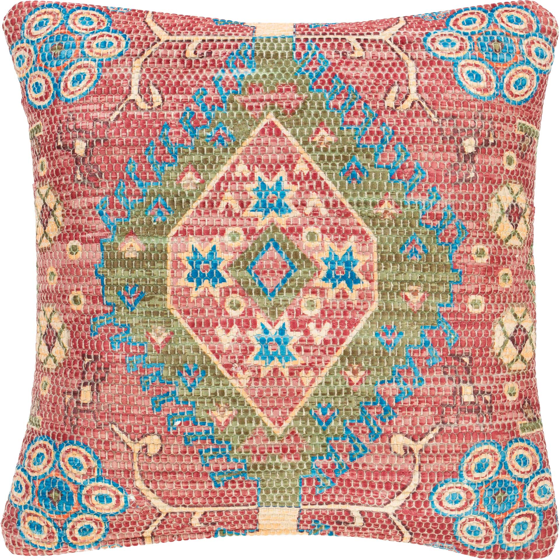 Derek Pillow Beige/Bright Blue/Sky Blue - Froy.com