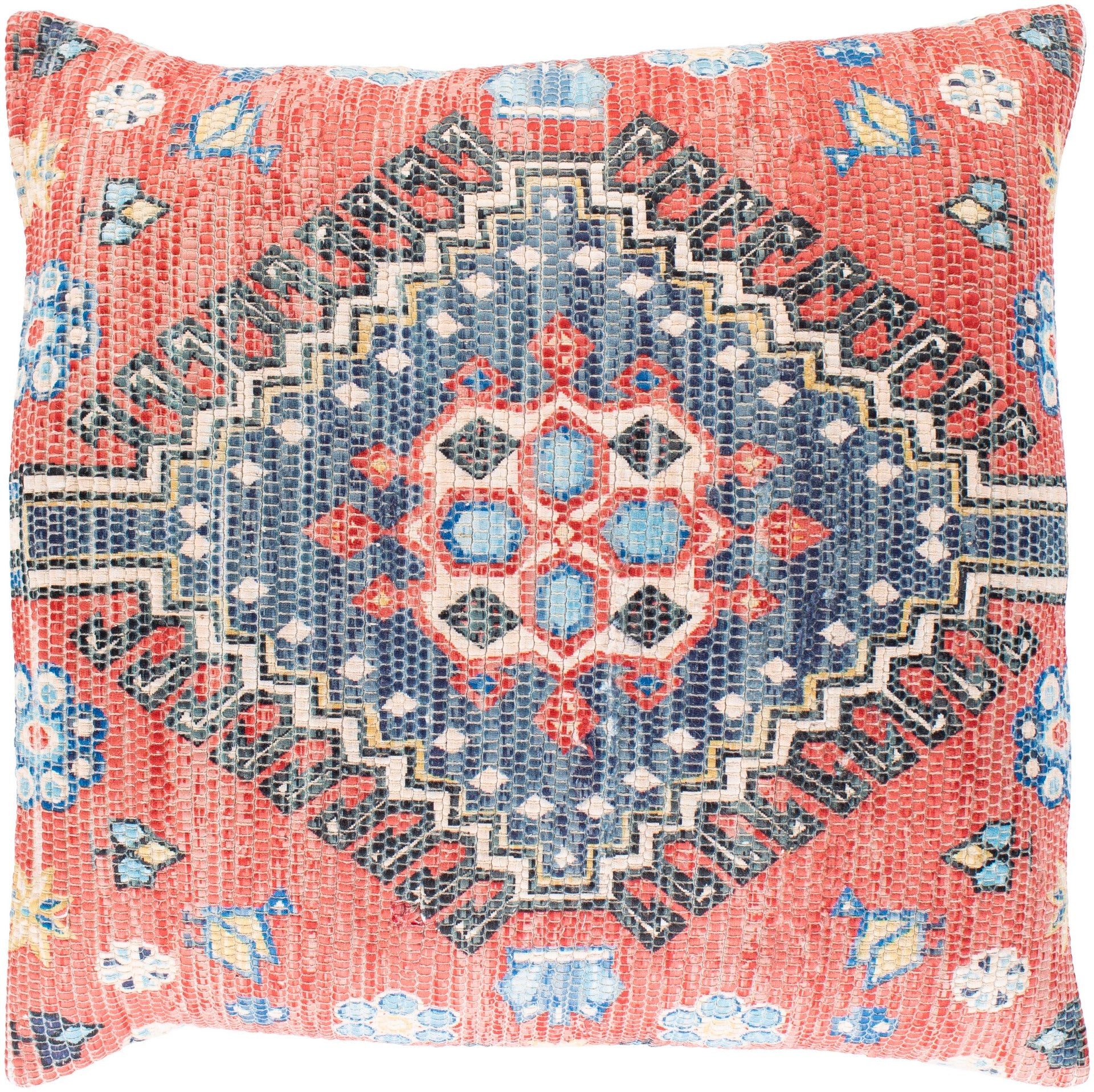 Derek Pillow Beige/Bright Red/Saffron - Froy.com