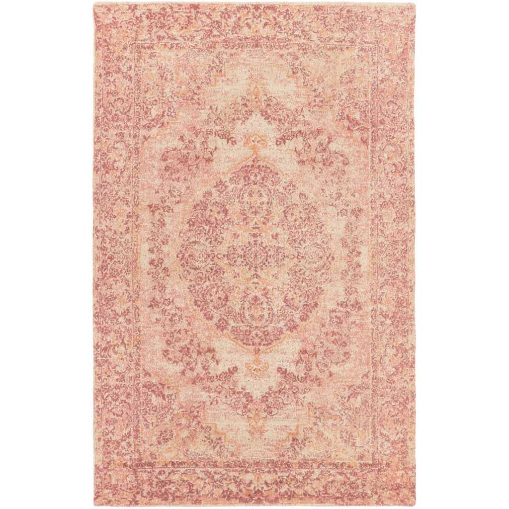 Edith Cream/Coral/Bright Orange Area Rug - Froy.com