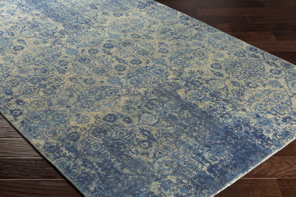 Edith Cream/Medium Gray/Pale Blue Area Rug - Froy.com