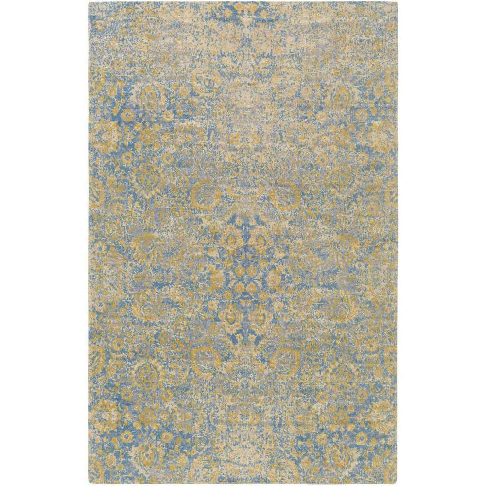 Edith Cream/Sky Blue/Pale Blue Area Rug - Froy.com