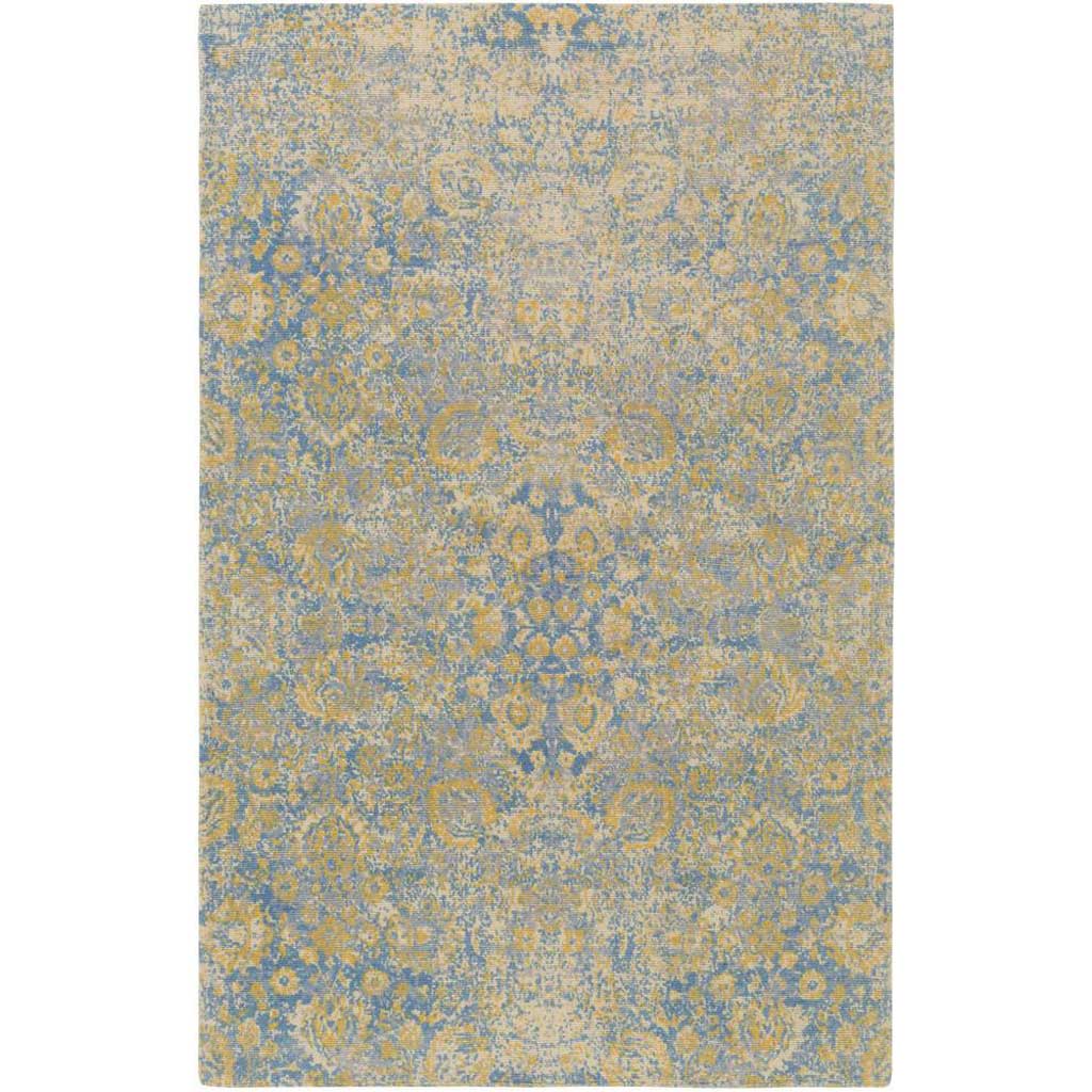 Edith Cream/Sky Blue/Pale Blue Area Rug - Froy.com