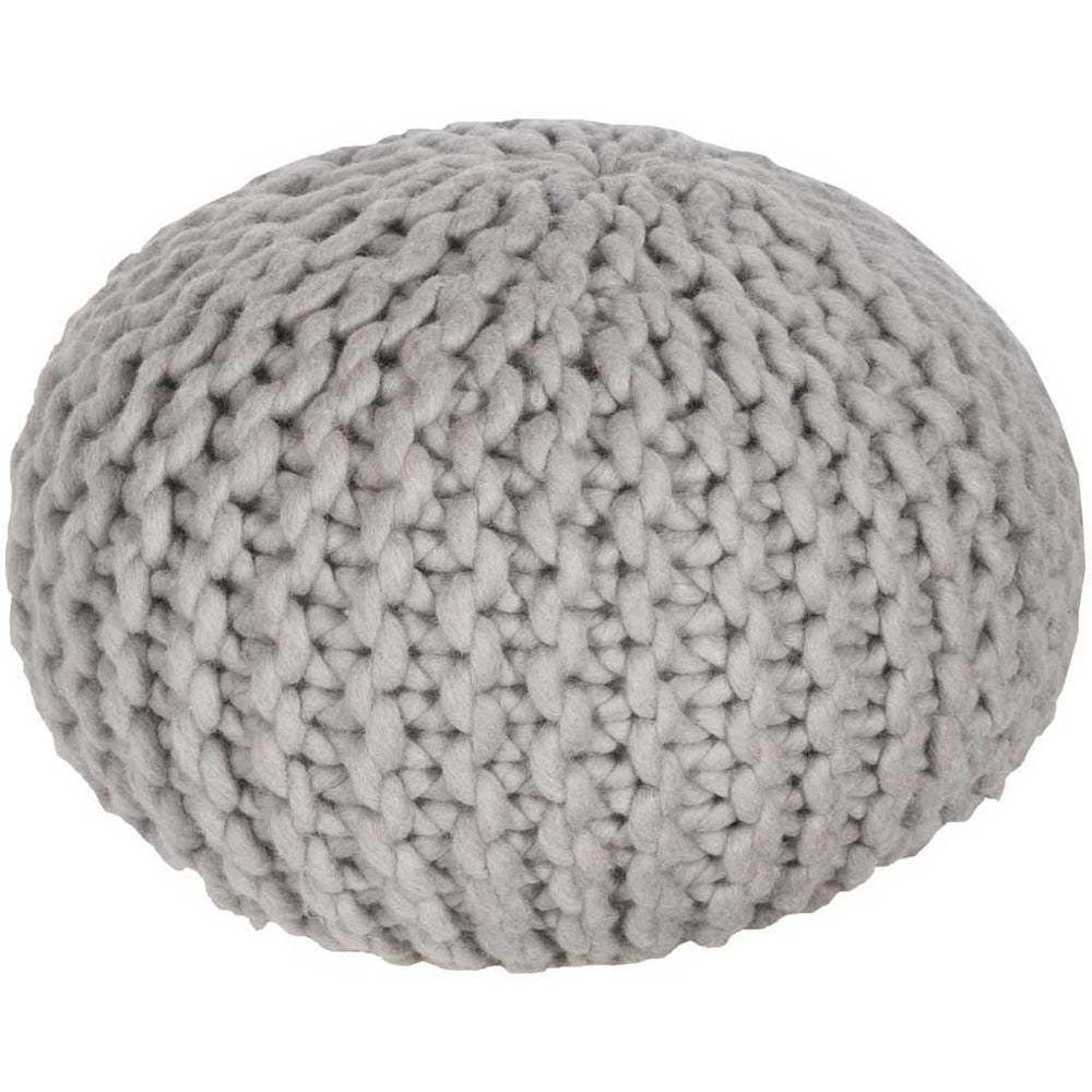 Fargo Solid Neutral Sphere Pouf - Froy.com