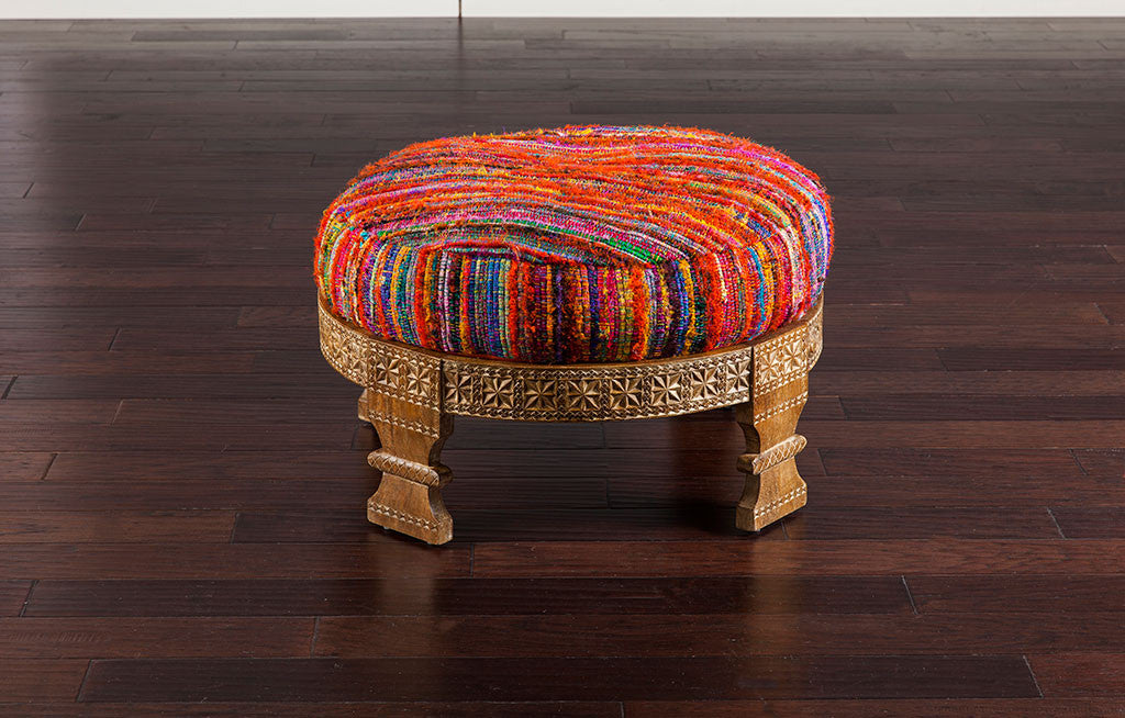 Bohemian Ottoman Red - Froy.com
