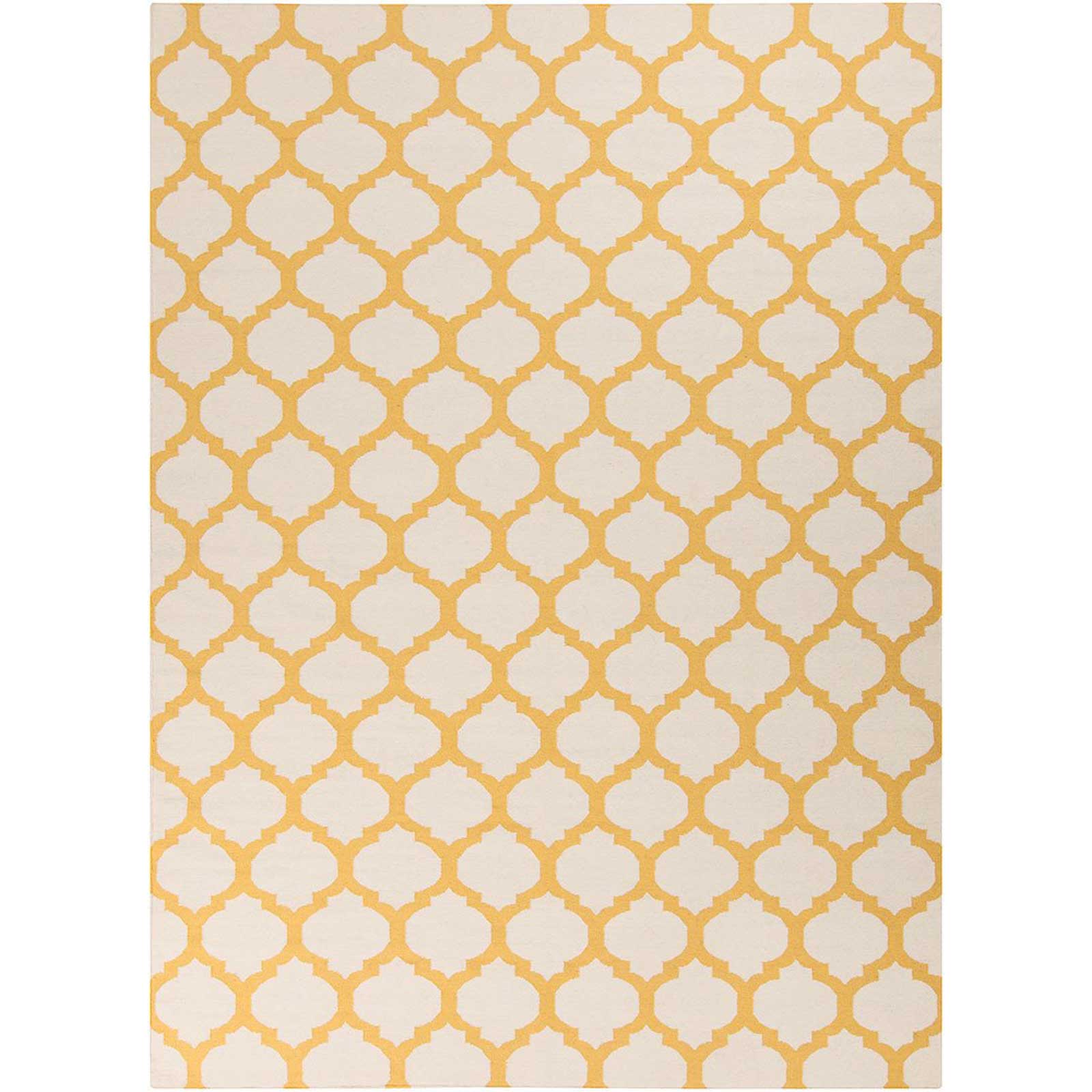 Frontier Lattice Ivory/Gold Area Rug - Froy.com