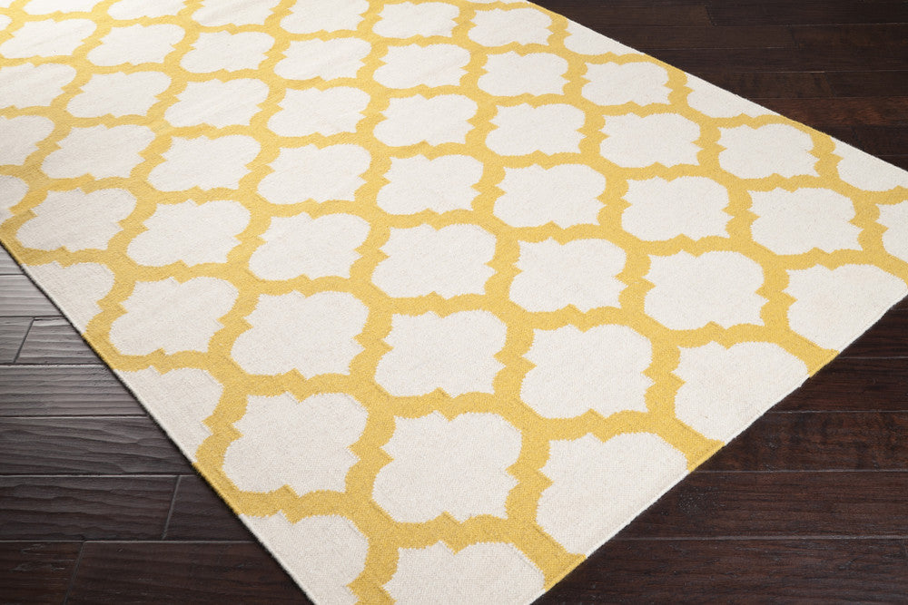 Frontier Lattice Ivory/Gold Area Rug - Froy.com