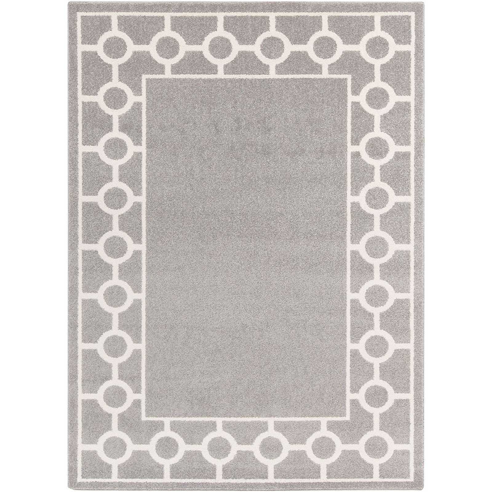 Horizon Border Gray/Ivory Area Rug - Froy.com