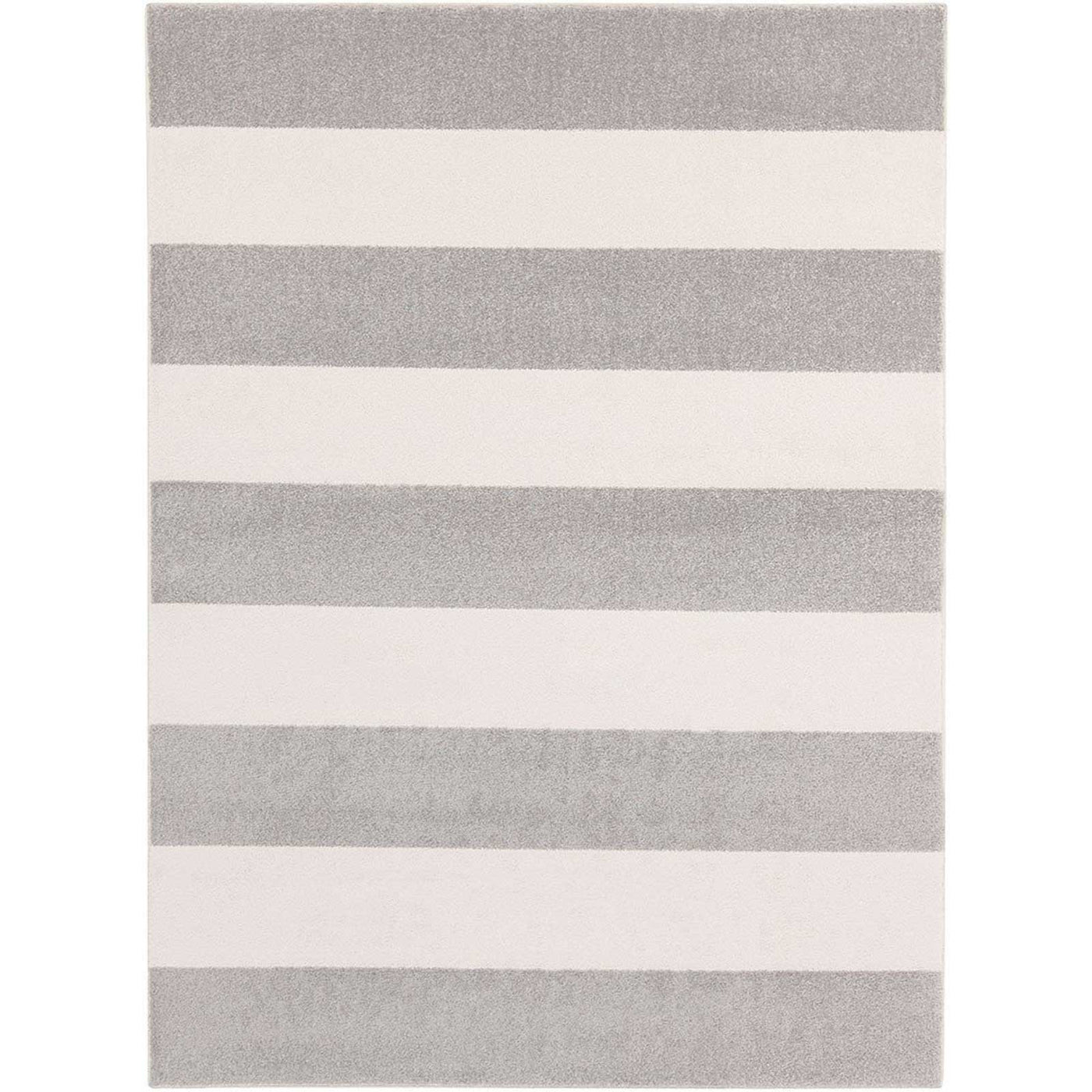 Horizon Striped Gray/Ivory Area Rug - Froy.com