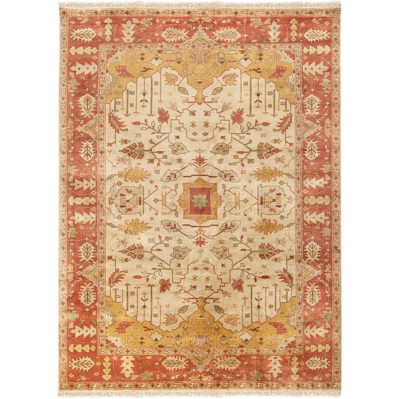Adana Gold/Burgundy Area Rug - Froy.com