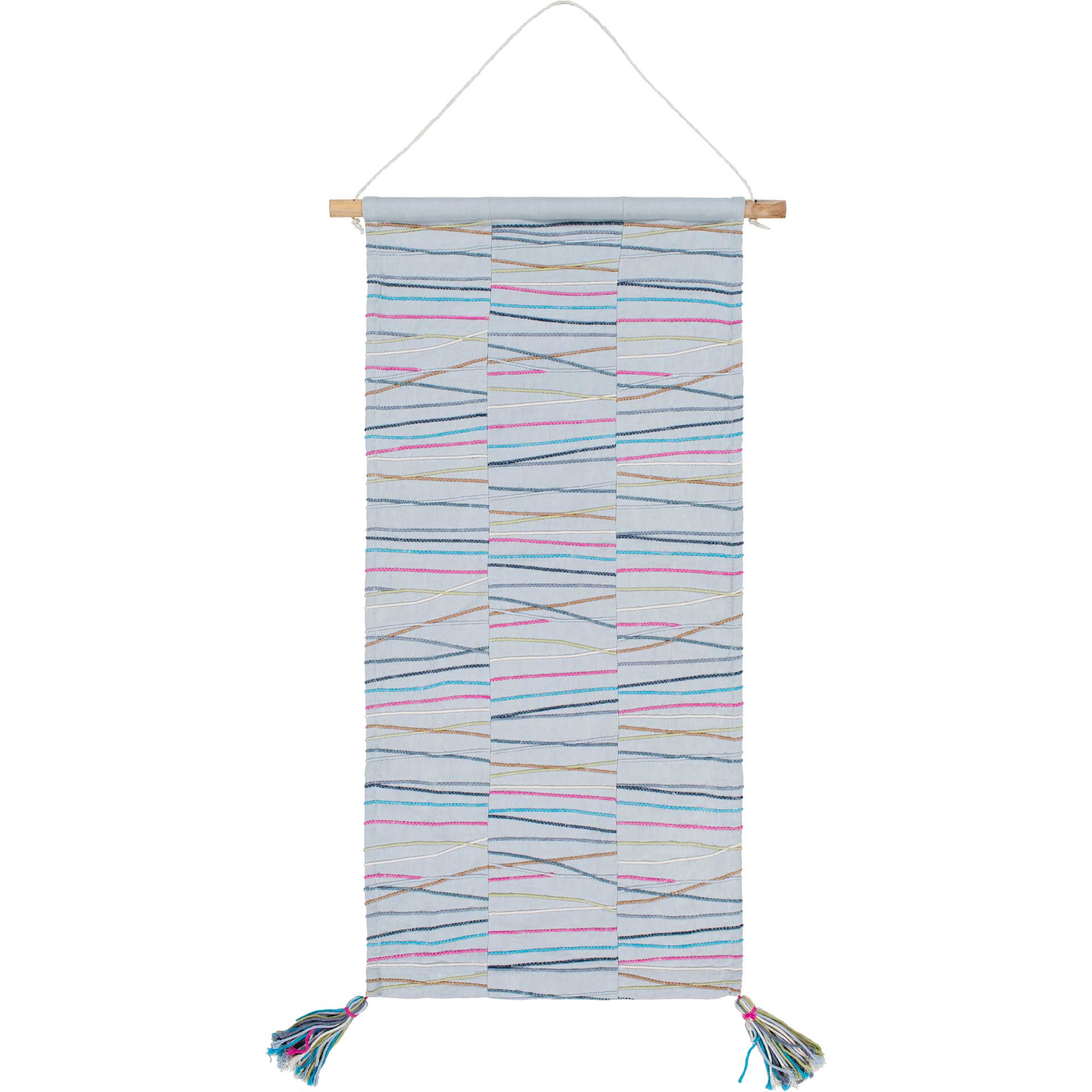 Kade Wall Hanging Ice Blue/Beige/Bright Pink - Froy.com