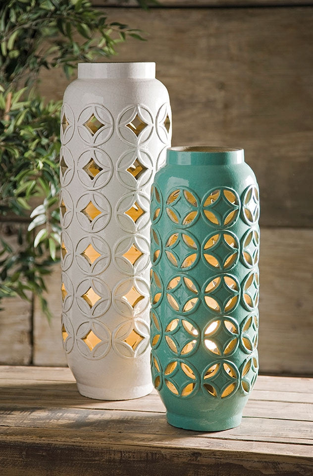 Cheboygan Cutwork Ceramic Lamp - Froy.com