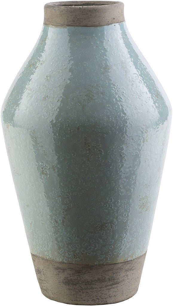 Leclair Ceramic Vase Blue/Gray - Froy.com